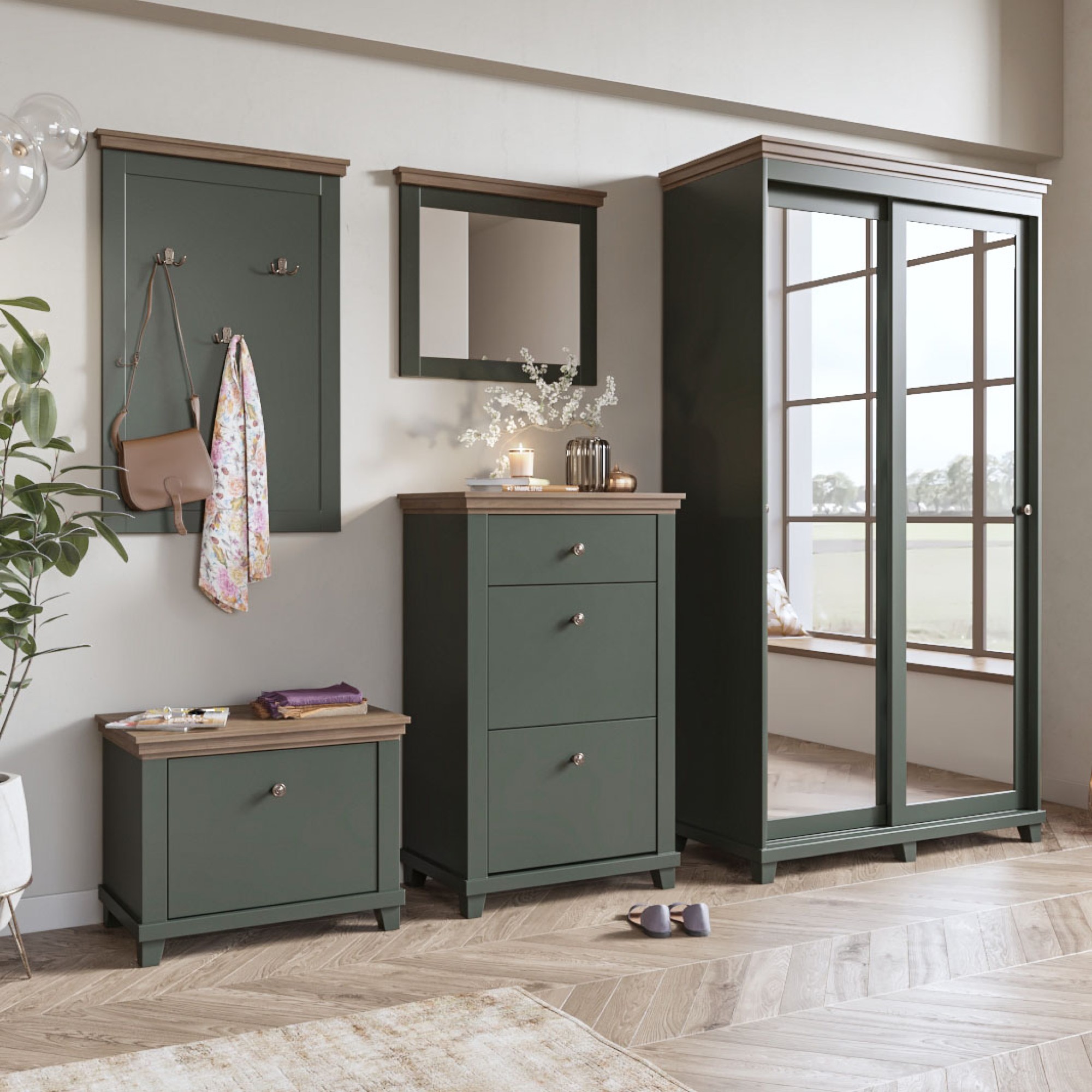 Sliding Hallway Wardrobe EVORA Green 54 in Israel. Buy Sliding Hallway ...